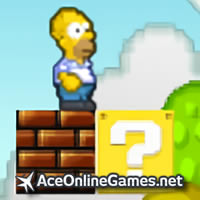 Bart & Homer In Mario World | AceOnlineGames.net